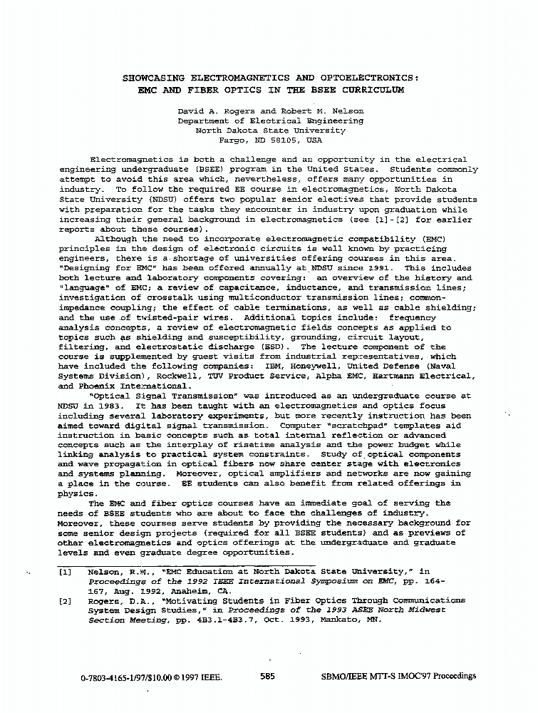Showcasing Electromagnetics And Optoelectronics: Emc And Fiber Optics ...