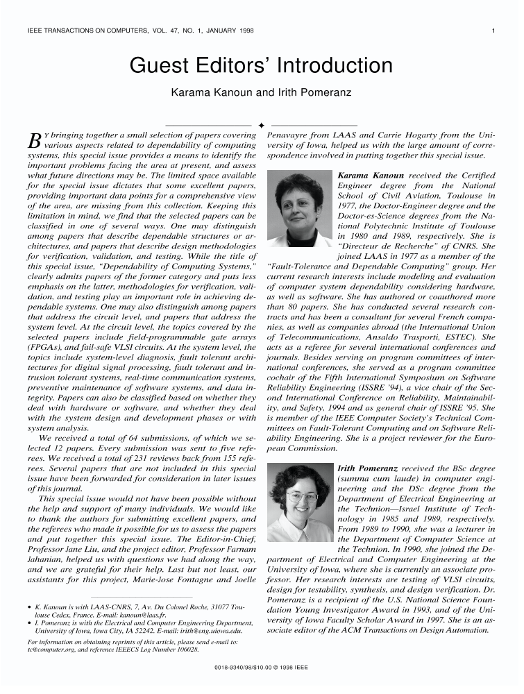 Guest Editors' Introduction | IEEE Journals & Magazine | IEEE Xplore