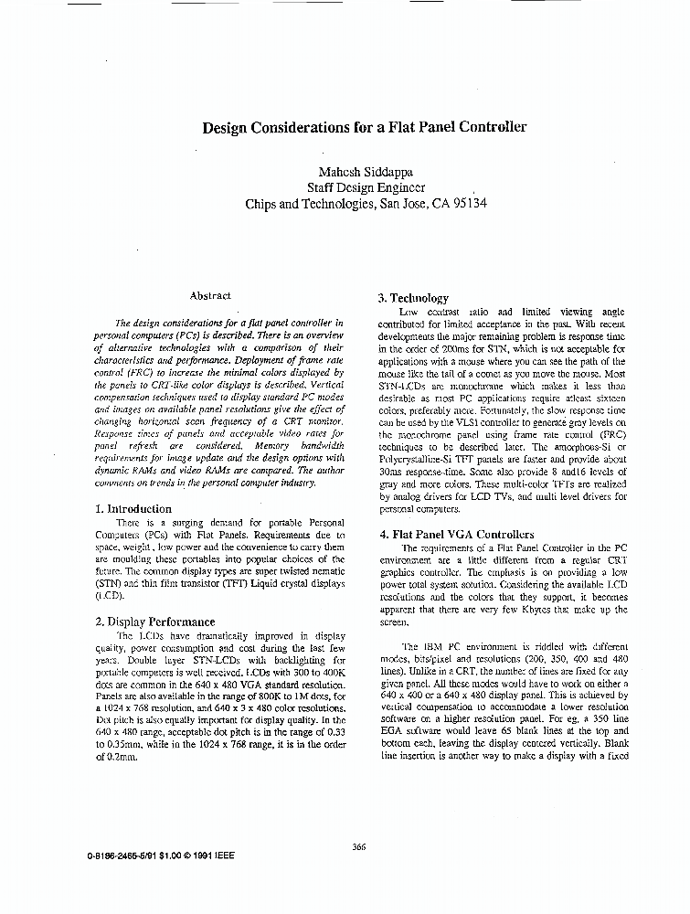Design Considerations for a Flat Panel Controller | IEEE Conference ...