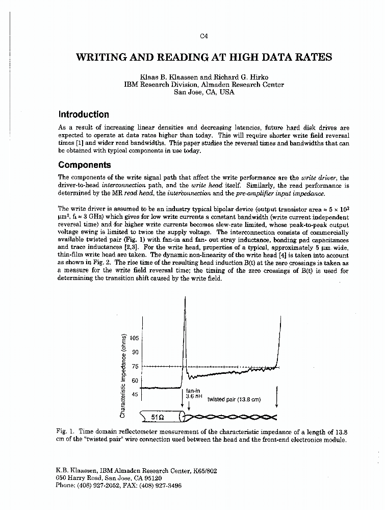 Writing And Reading At High Data Rates | IEEE Conference Publication ...