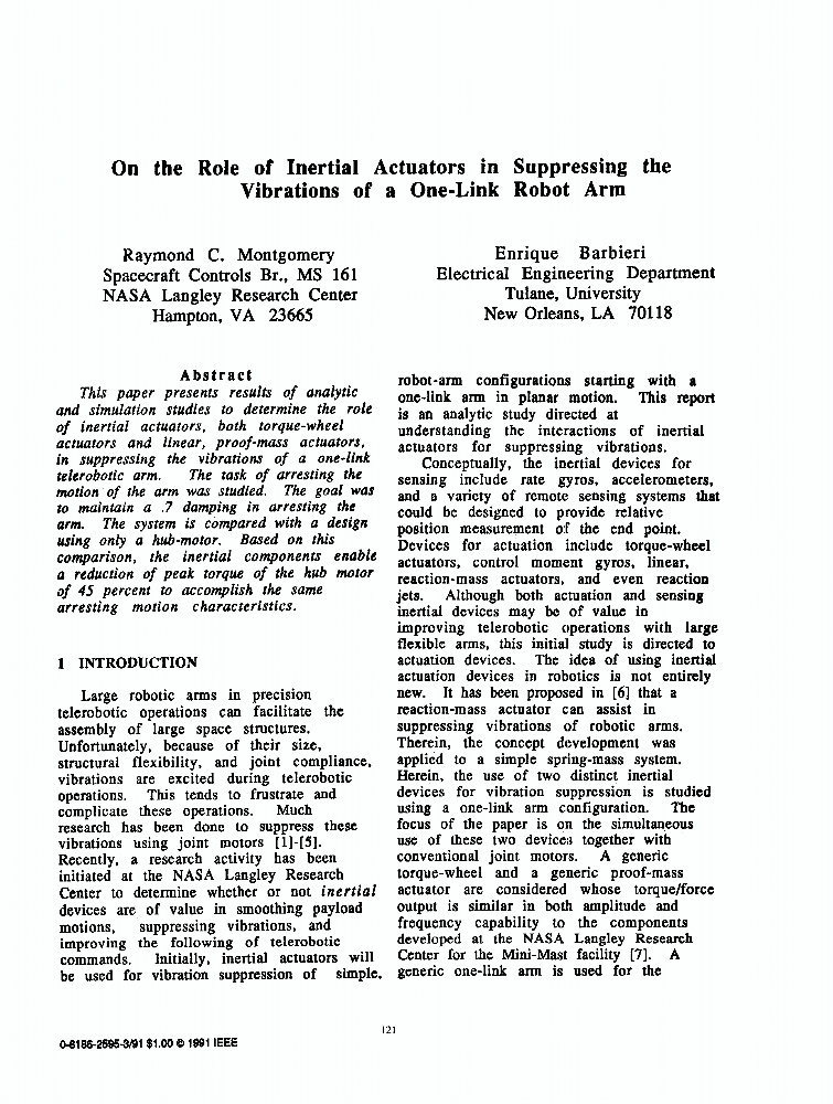 On the Role of Inertial Actuators in Suppressing the Vibrations of a ...