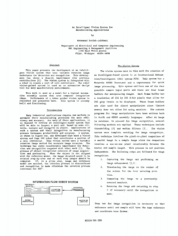An Intelligent Vision System for Manufacturing Applications | IEEE ...