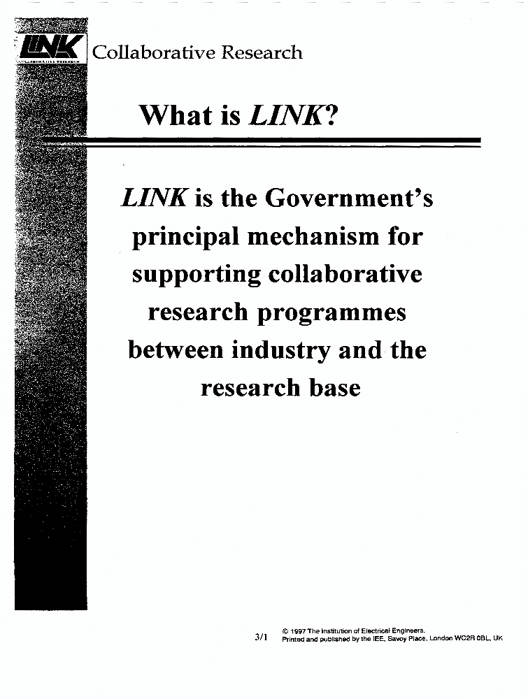 The Link Scheme | IET Conference Publication | IEEE Xplore