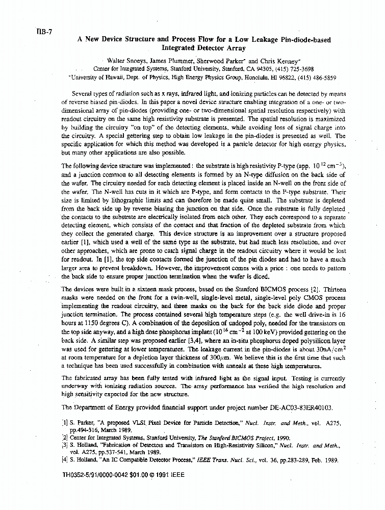 A New Device Structure And Process Flow For A Low Leakage Pin-diode ...