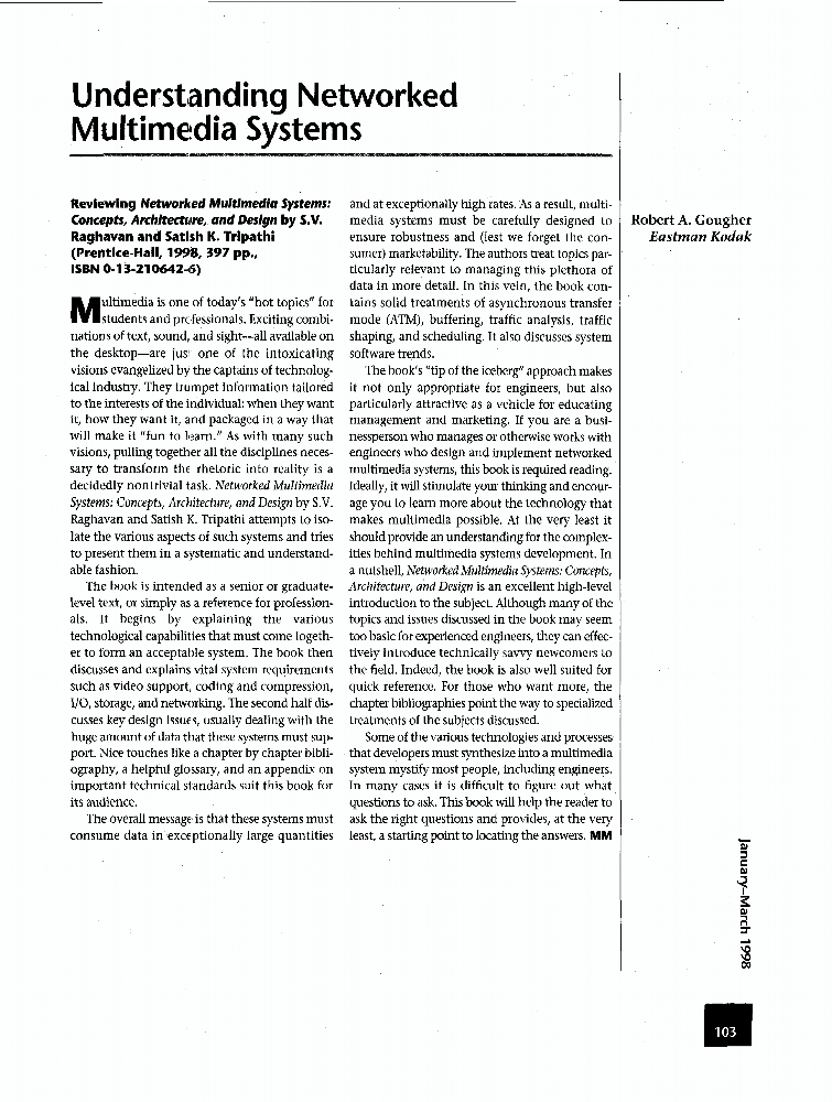 Understanding Networked Multimedia Systems | IEEE Journals & Magazine ...