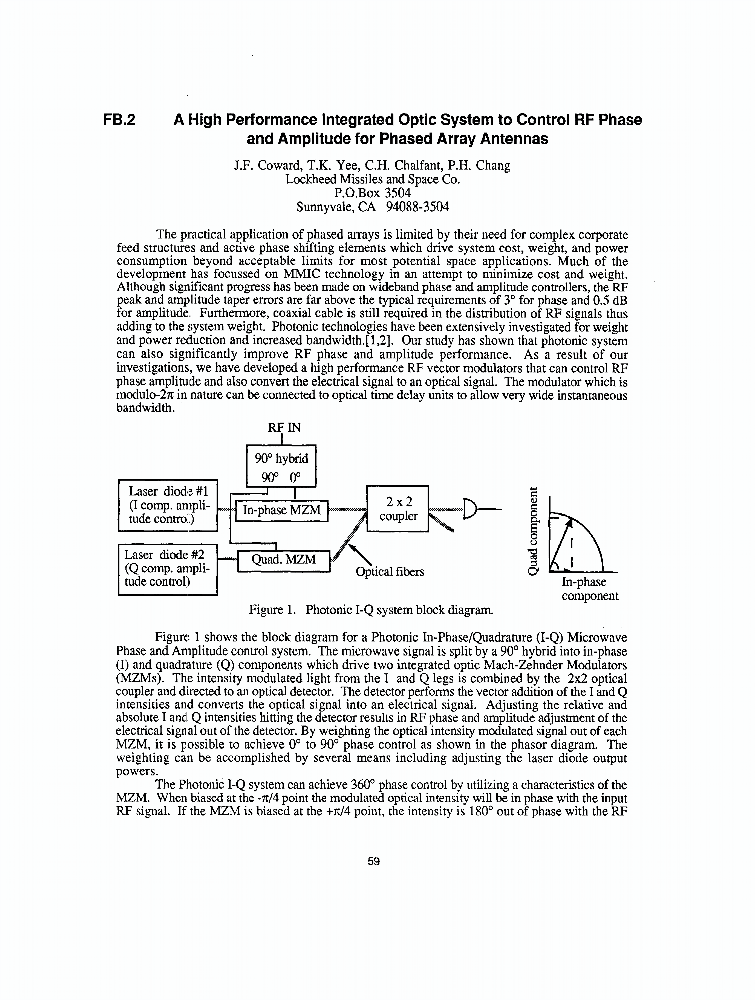 A high performance integrated optic system to control RF phase and ...