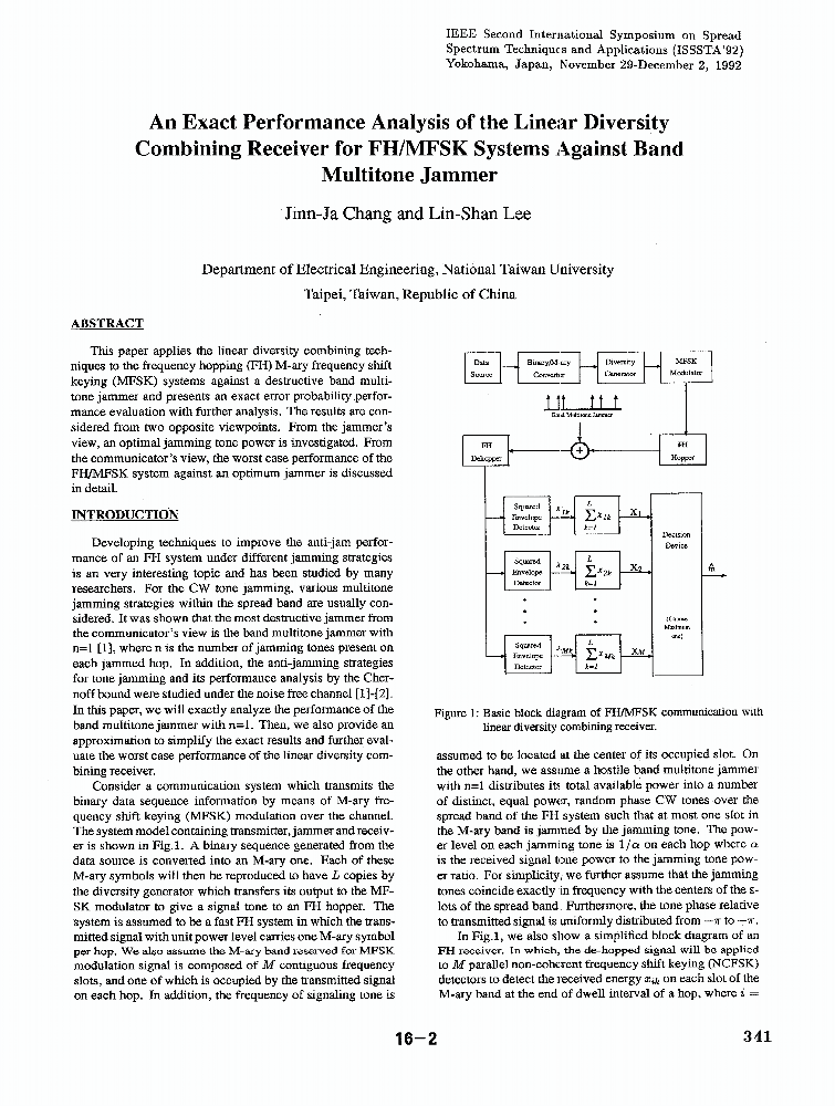 An Exact Performance Analysis of the Linear Diversity Combining ...