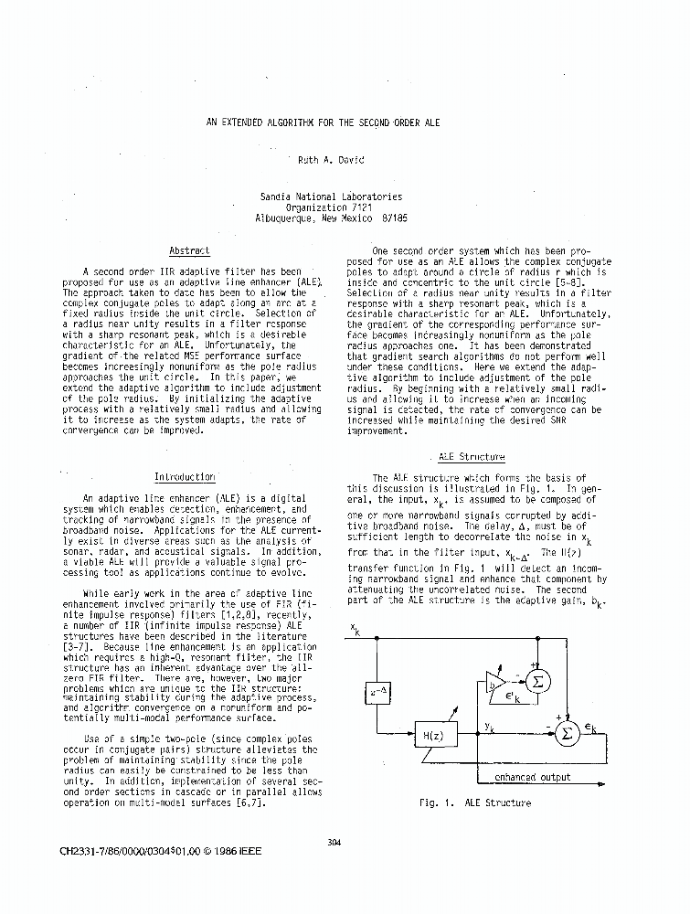 An Extended Algorithm For The Second Order Ale Ieee Conference Publication Ieee Xplore