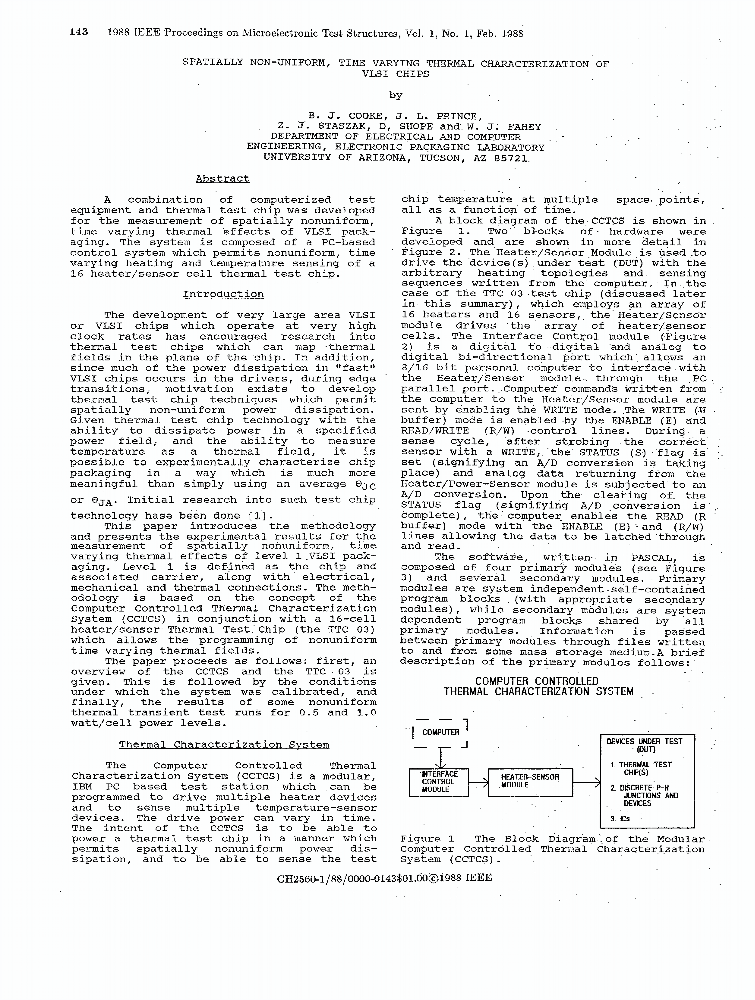 Spatially Non-uniform, Time Varying Thermal Characterization Of VlSI Chips | IEEE Conference ...