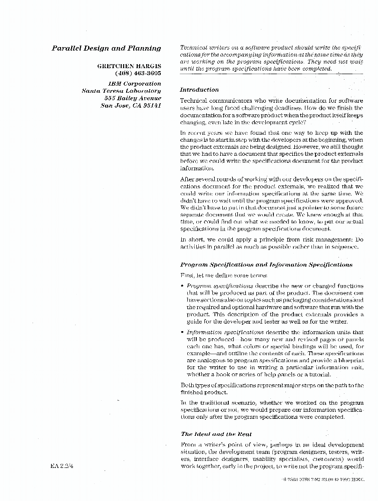 Parallel Design and Planning | IEEE Conference Publication | IEEE Xplore