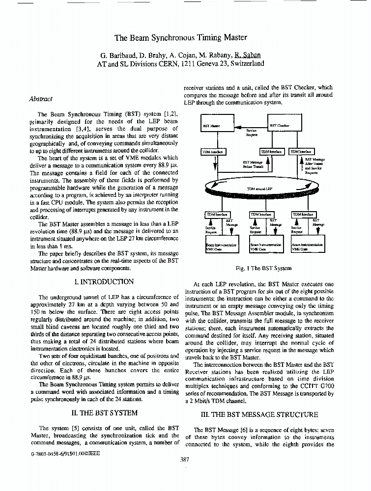 The Beam Synchronous Timing Master | IEEE Conference Publication | IEEE ...