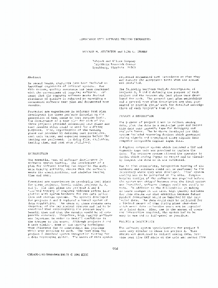 Experience With Software Testing Techniques | IEEE Conference ...