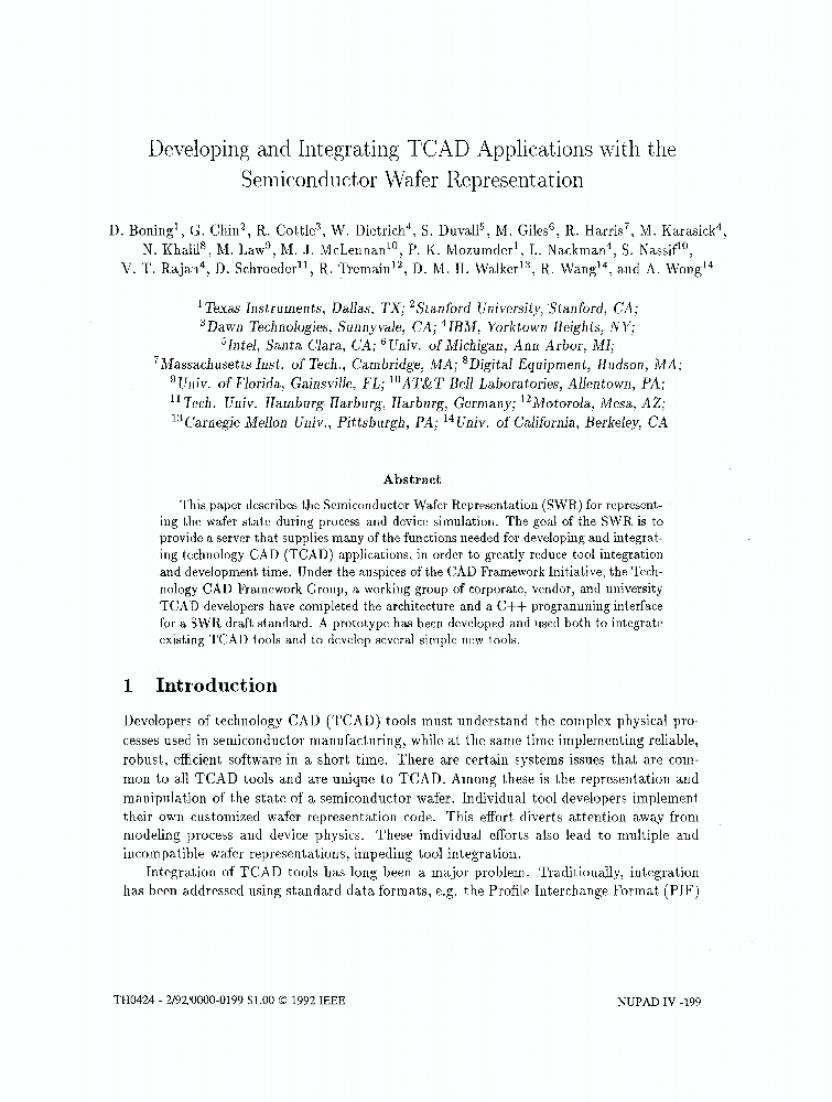 Developing and Integrating TCAD Applications with the Semiconductor ...