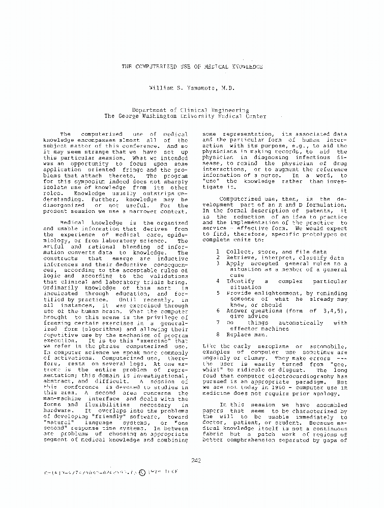 The Computerized Use Of Medical Knowledge | IEEE Conference Publication ...