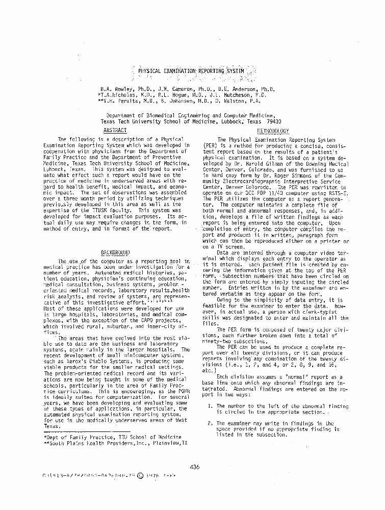 Physical Examination Reporting System | IEEE Conference Publication ...