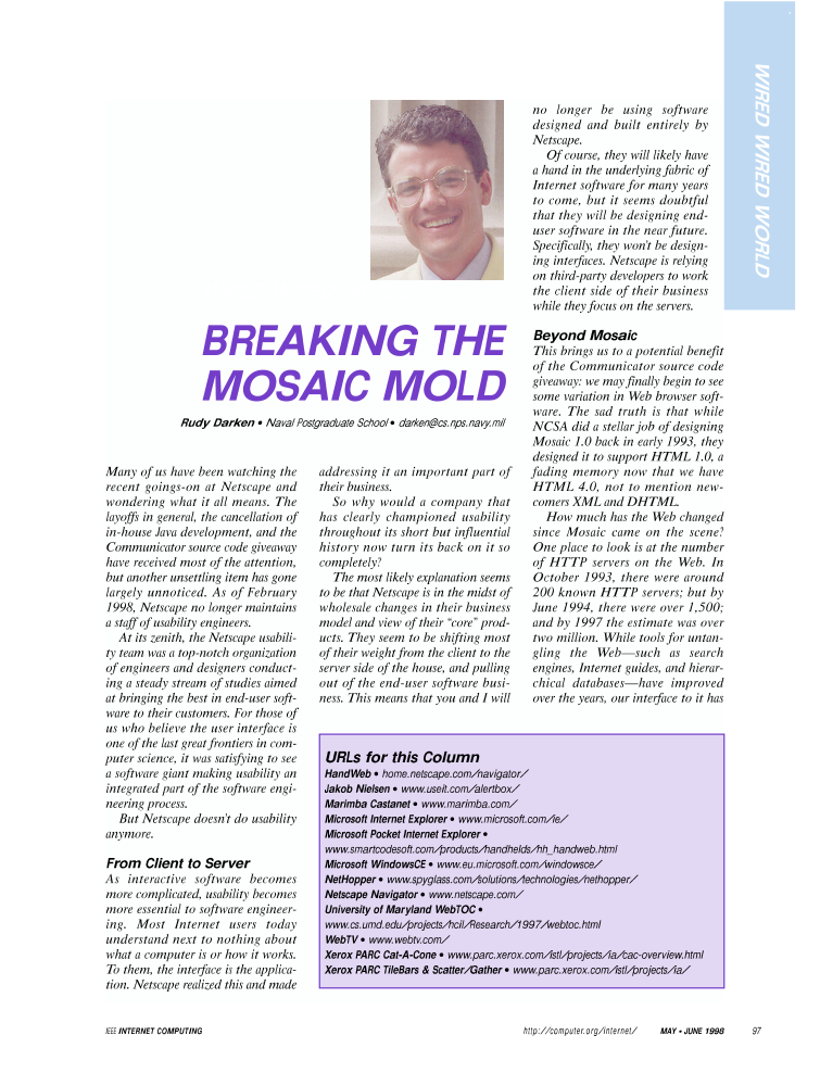 Breaking The Mosaic Mold [Wired Wired World] | IEEE Journals & Magazine ...