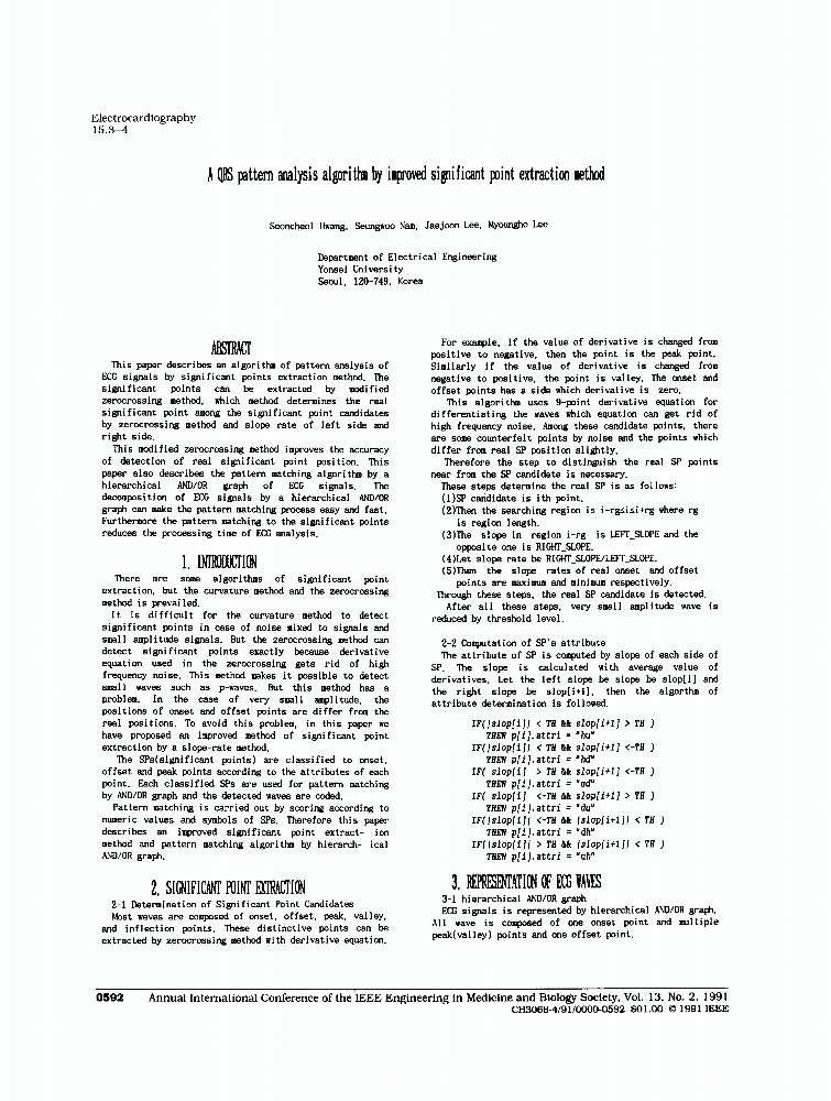 A QRS pattern analysis algorithm by improved significant point ...