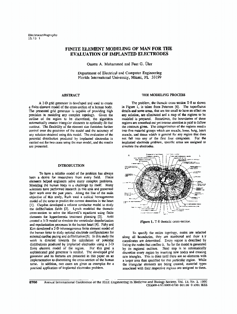 Finite Element Modeling Of Man For The Evaluation Of Implanted ...