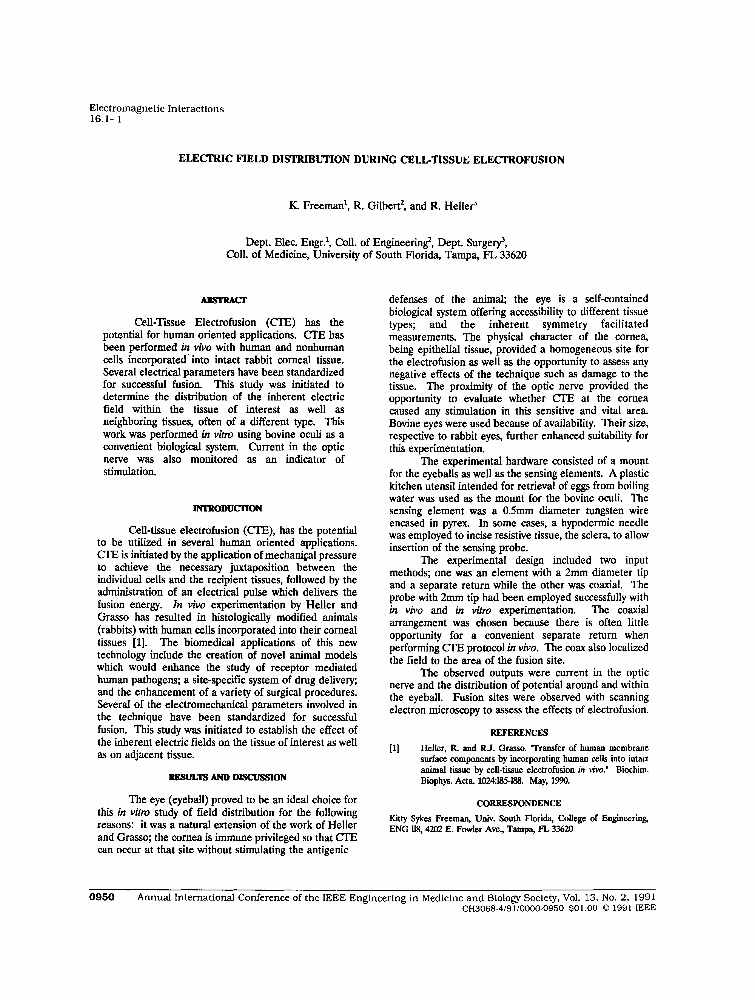 Electric Field Distribution During Cell-tissue Electrofusion | IEEE ...