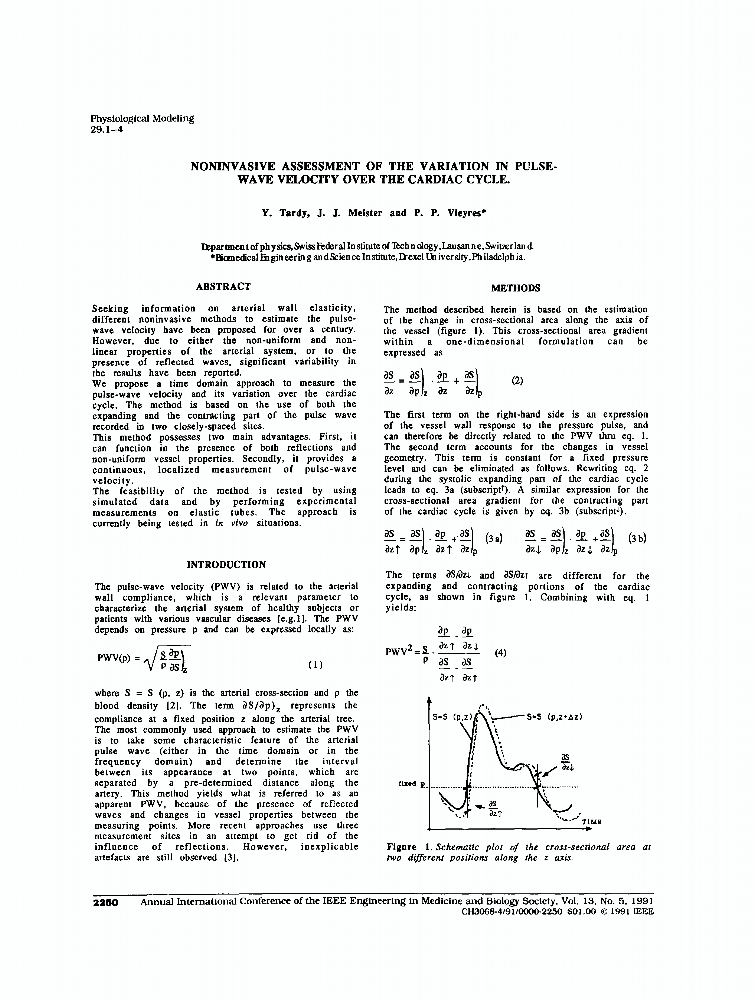 Noninvasive Assessment Of The Variation In Pulse Wave Velocity Over The ...