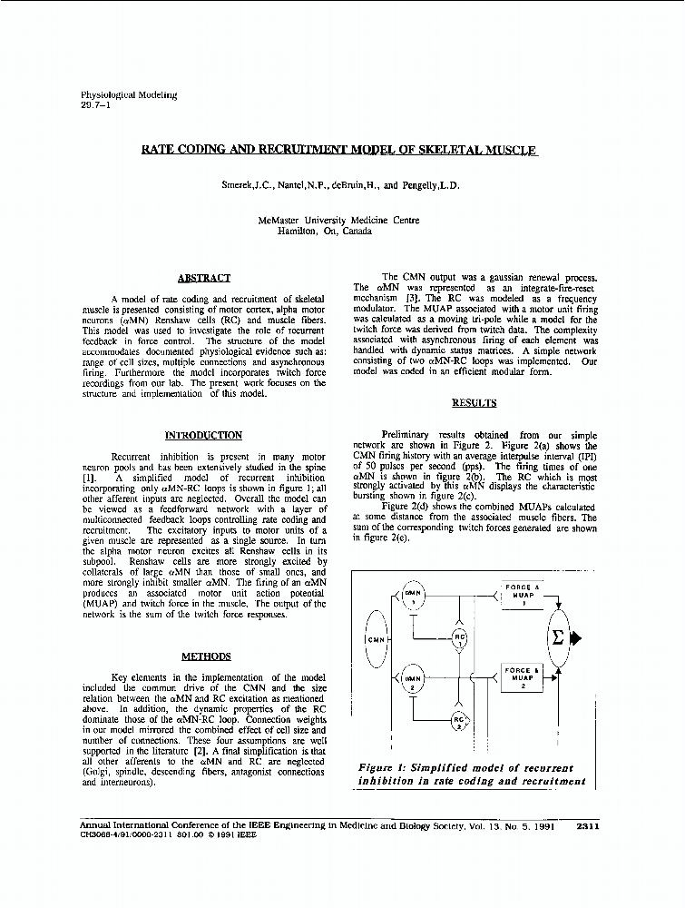 Rate Coding And Recrumient Model Of Skeletal Muscle | IEEE Conference ...