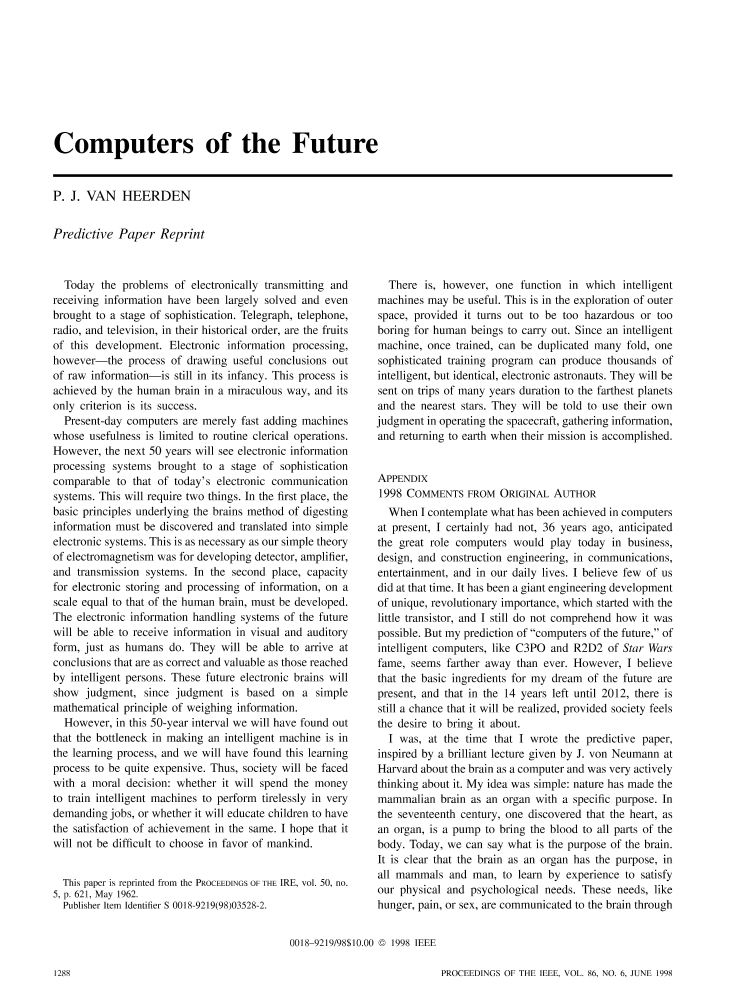Computers Of The Future | IEEE Journals & Magazine | IEEE Xplore