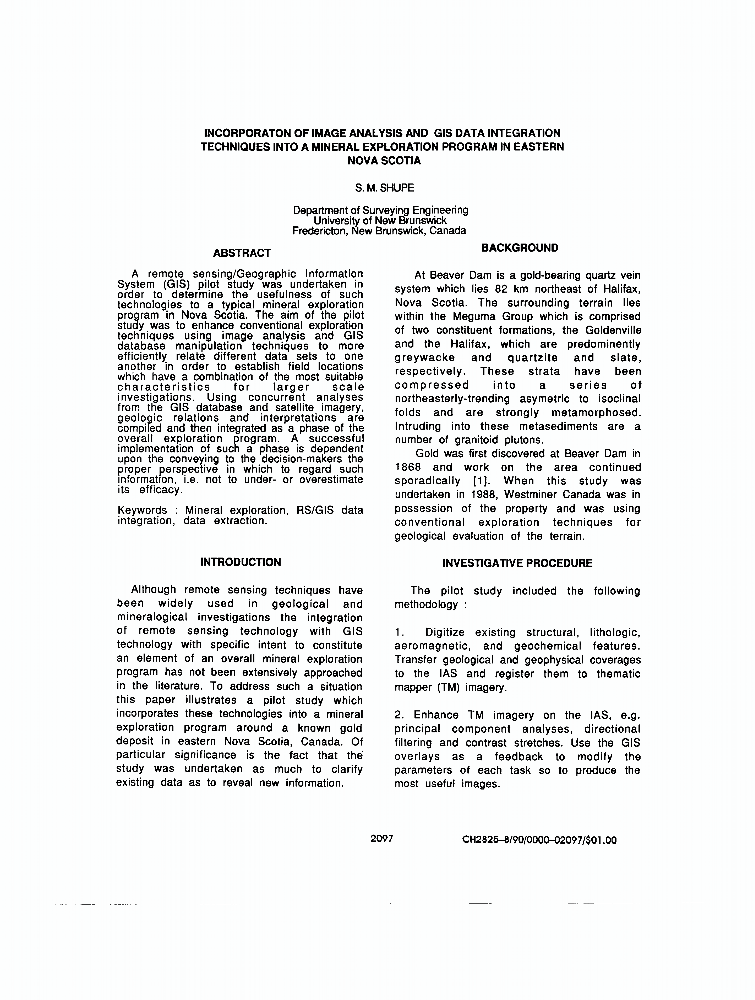 Incorporaton Of Image Analysis And Gis Data Integration Techniques Into ...