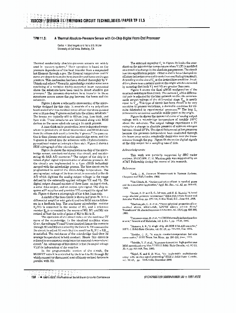 A Thermal Absolute-pressure Sensor With On-chip Digital Front-end ...