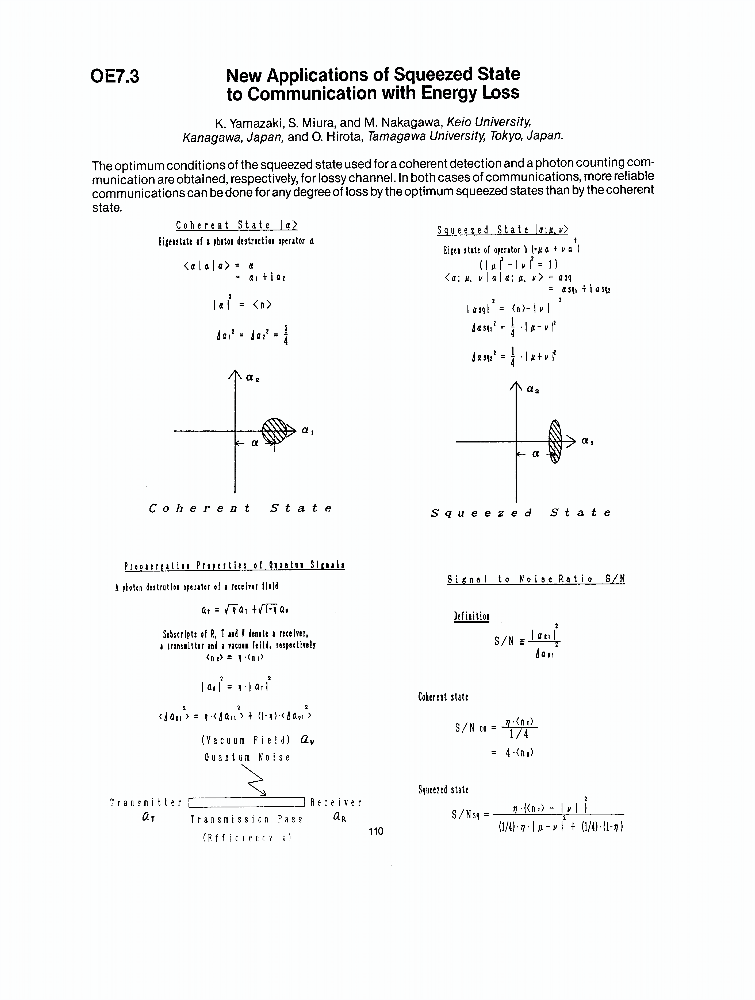 New Applications Of Squeezed State To Communication With Energy Loss ...