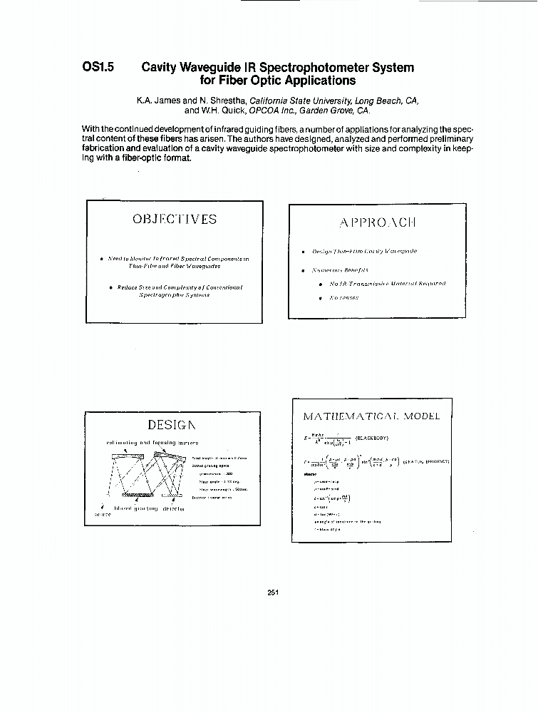 Cavity Waveguide IR Spectrophotometer System For Fiber Optic ...