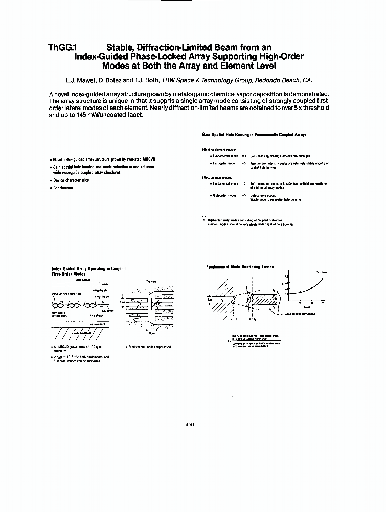 Stable, Diffraction-limited Beam From An Index-guided Phase-locked ...