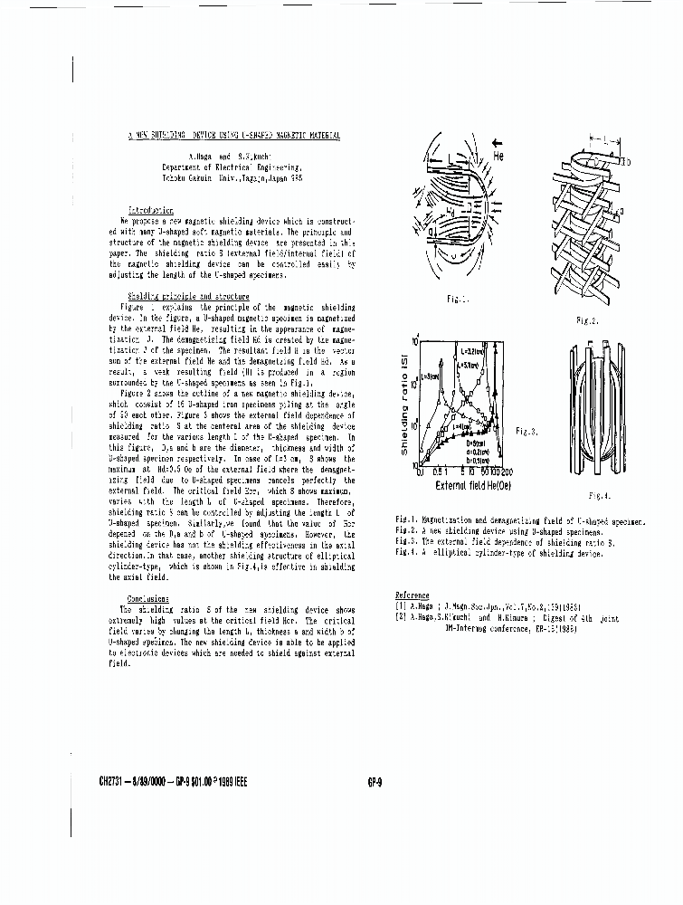 A new sheilding device using u-shaped magnetic material | IEEE ...