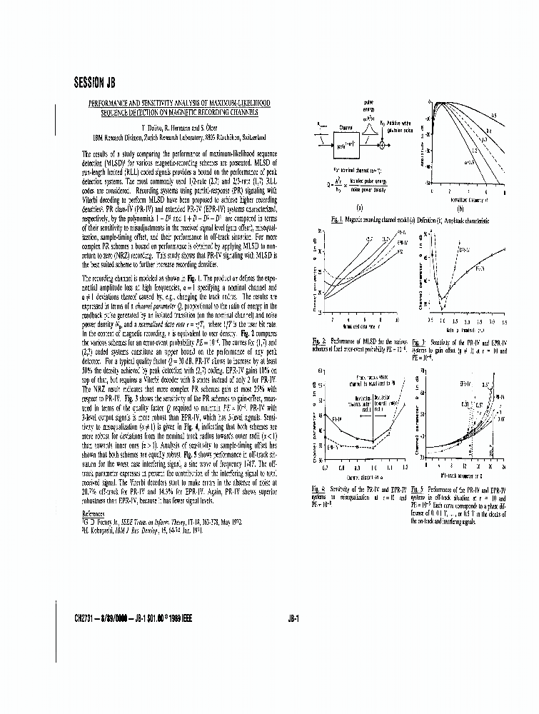Performance and sensitivity analysis of maximum-likelihood sequence detection on magnetic ...