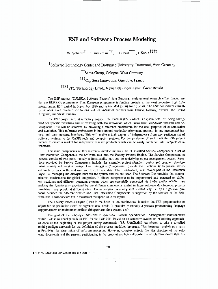 ESF And Software Process Modeling | IEEE Conference Publication | IEEE ...
