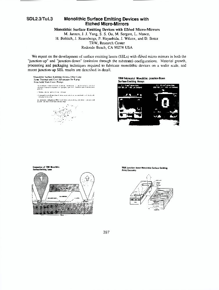 Monolithic Surface Emitting Devices With Etched Micro-mirrors ...