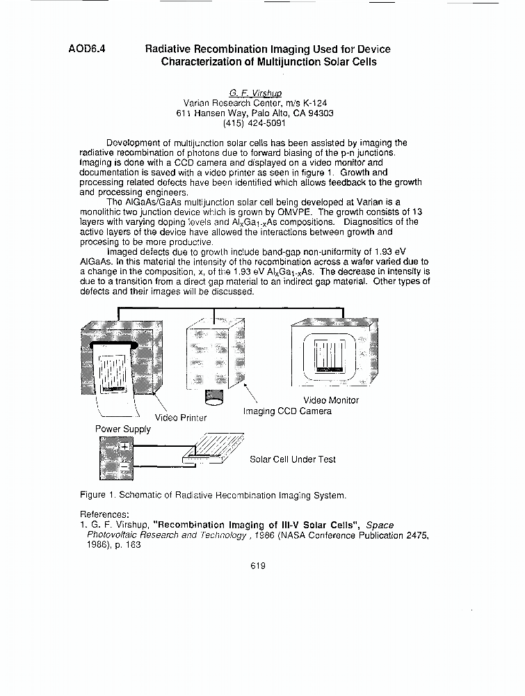 Radiative Recombination Imaging Used For Device Characterization Of ...