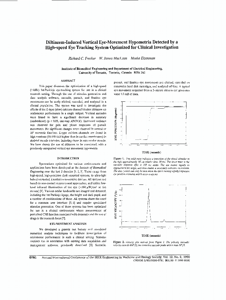 Diltiazem-induced Vertical Eye-movement Hypometria Detected By A High ...