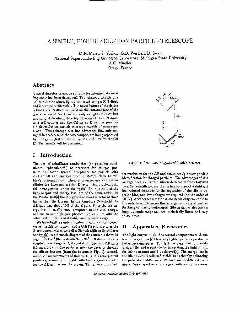 A Simple, High Resolution Particle Telescope | IEEE Conference ...
