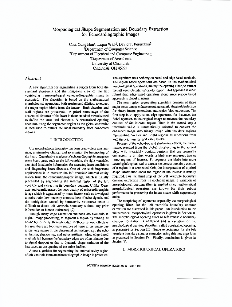 Morphological Shape Segmentation And Boundary Extraction For ...