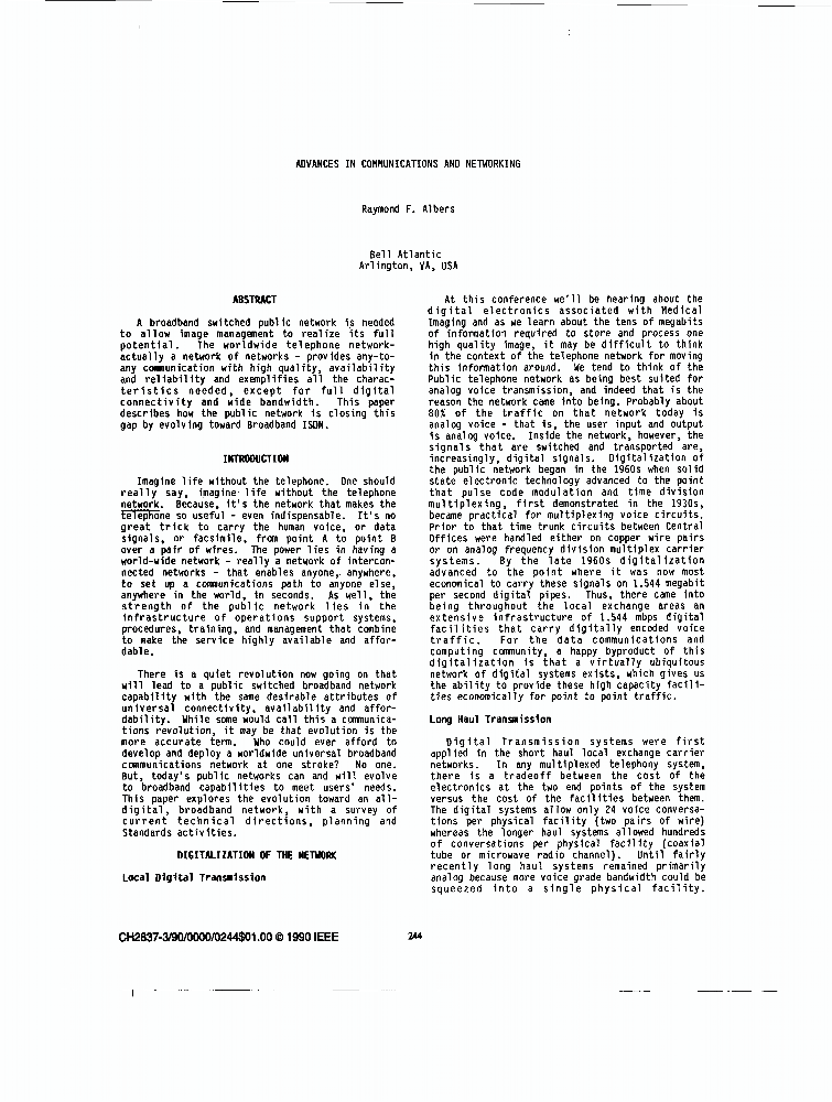 Advances In Communications And Networking | IEEE Conference Publication ...