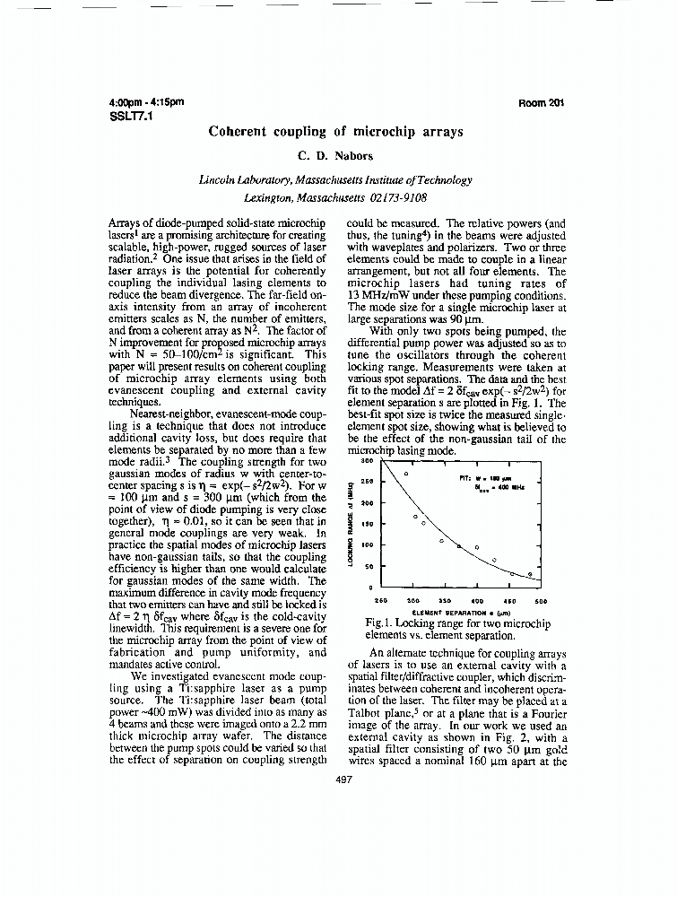 Coherent coupling of microchip arrays | IEEE Conference Publication ...