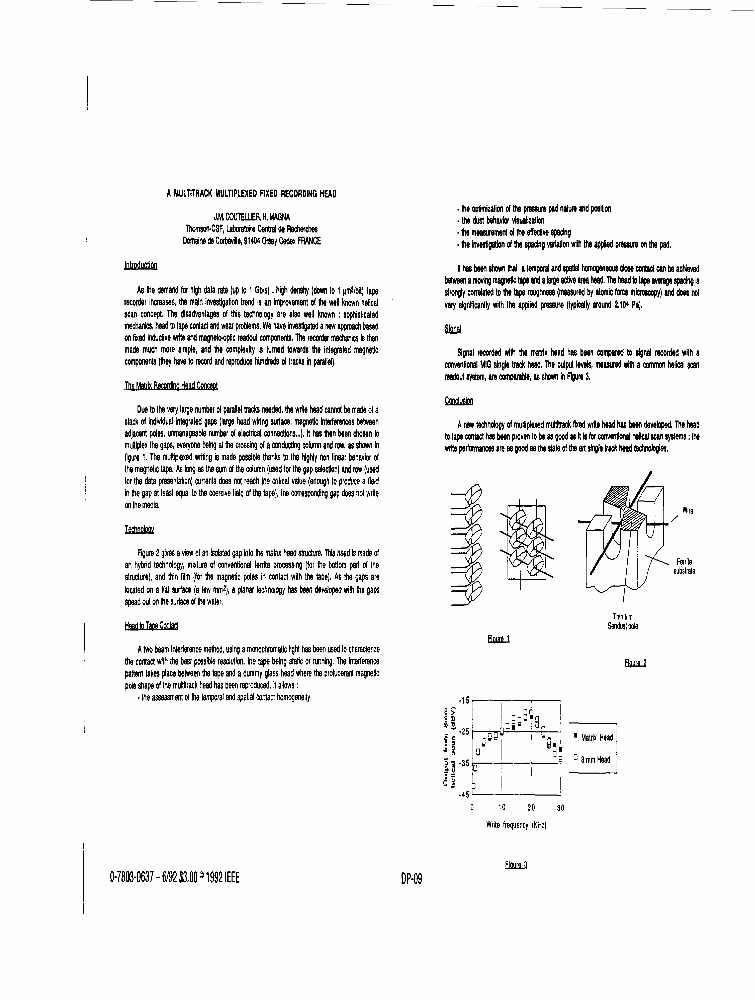 A multitrack multiplexed fixed recording head | IEEE Conference ...