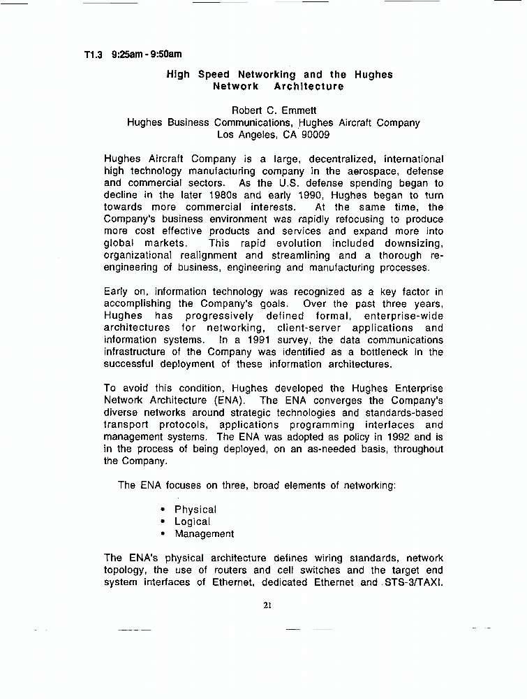 High Speed Networking And The Hughes Network Architecture | IEEE Conference Publication | IEEE ...