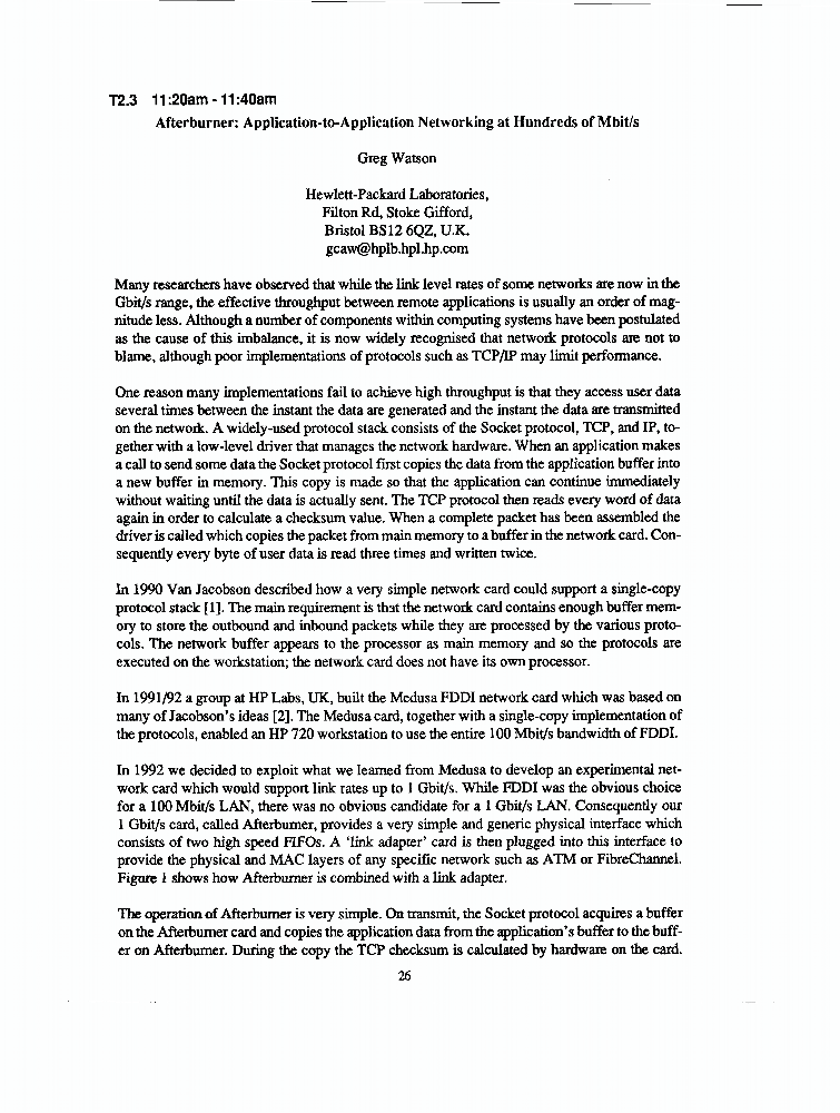 Afterburner: Application-to-application Networking At Hundreds Of Mbit ...