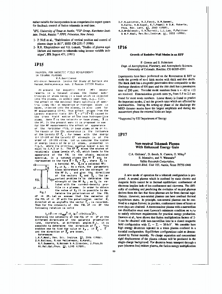 Growth Of Resistive Wall Modes In An RPF | IEEE Conference Publication ...