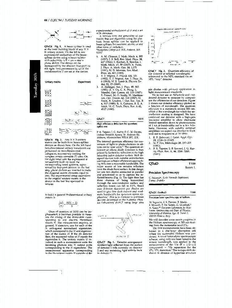 high efficiency detectors for quantum optics use | IEEE Conference ...