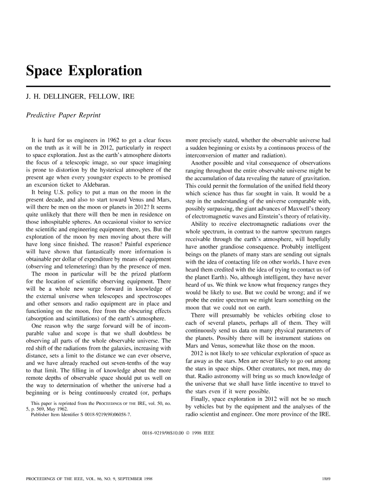Space Exploration | IEEE Journals & Magazine | IEEE Xplore