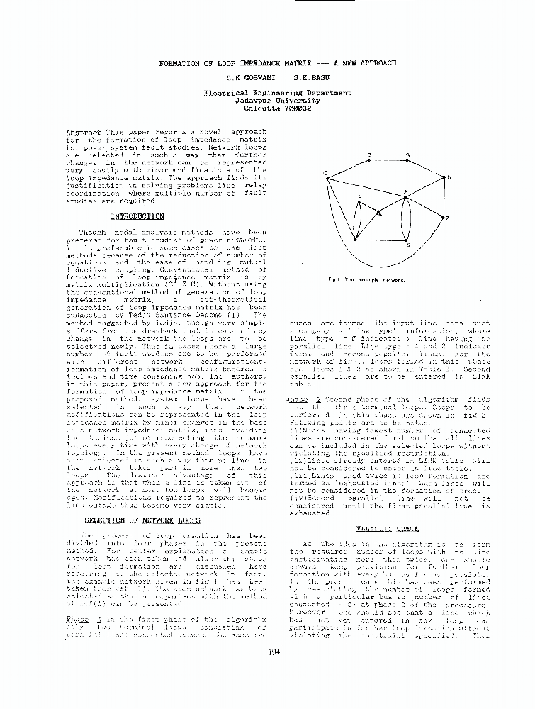Formation Of Loop Impedance Matrix --- A New Approach | IEEE Conference ...