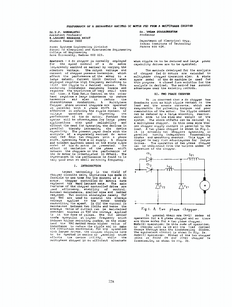 Performance Of A Separately Excited DC Motor Fed From A Multiphase ...