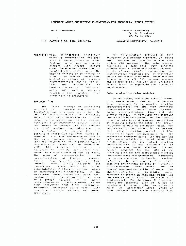 Computer Aided Protective-engineering-for Industrial Power System ...